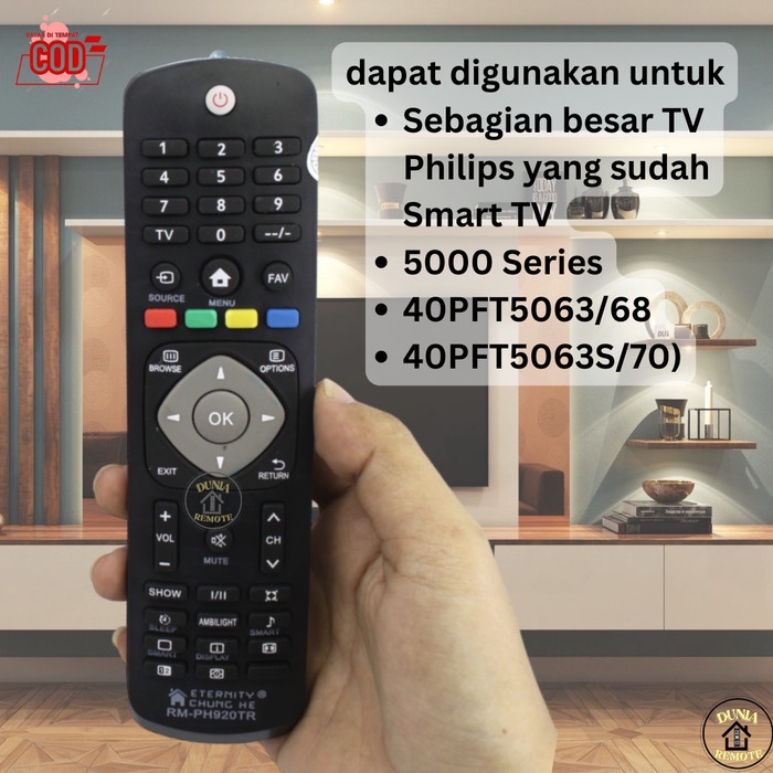 Jual Remot Remote Philips SMART TV ANDROID LED MULTI UNIVERSAL 920tr ...
