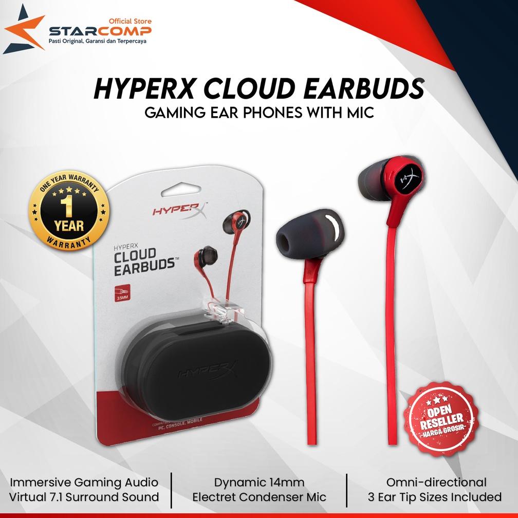 Jual HyperX Cloud Earbuds Gaming Ear phones with Mic Hyper X earphone ...