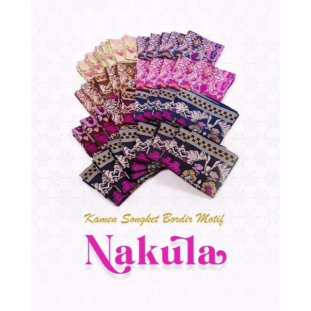 Jual Kamen Songket Bordir Semi Endek Premium Motif Nakula | Shopee ...