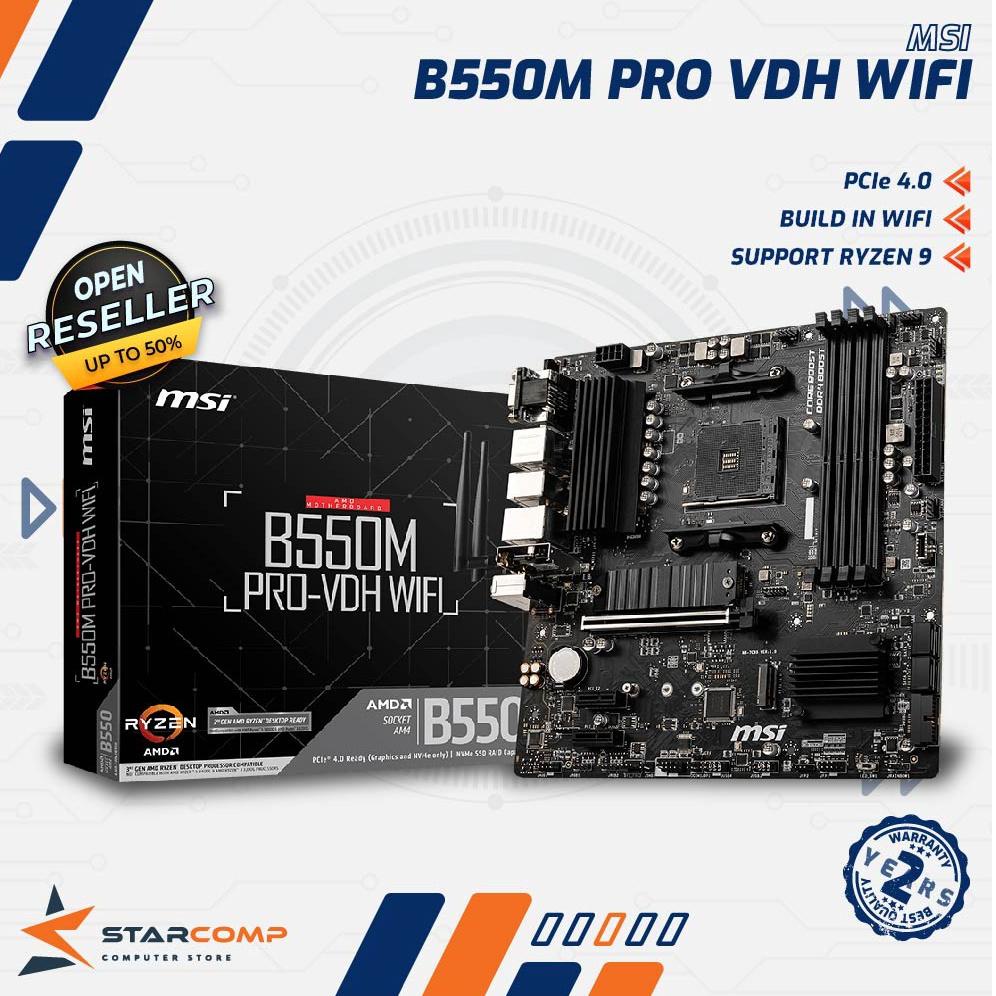 Jual MSI B550M PRO-VDH WIFI MOBO AMD AM4 DDR4 Micro ATX B550 PRO VDH | Shopee Indonesia