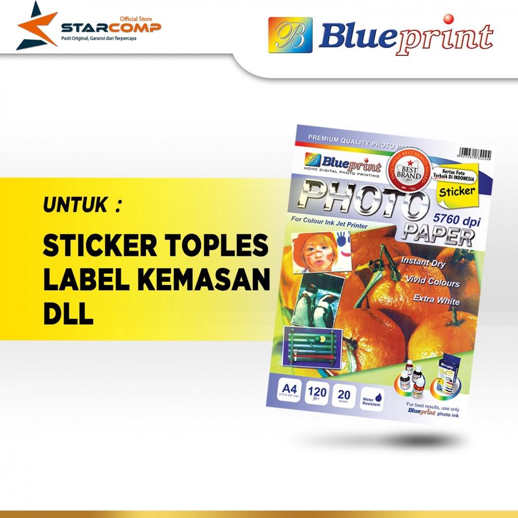 Jual Blueprint Kertas Sticker Glossy A4 120gsm Paper Stiker Kemasan ...