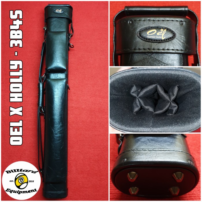 Jual Oel X Holly Cue Case 3x4 - Black Leather Tas Billiard Custom ...