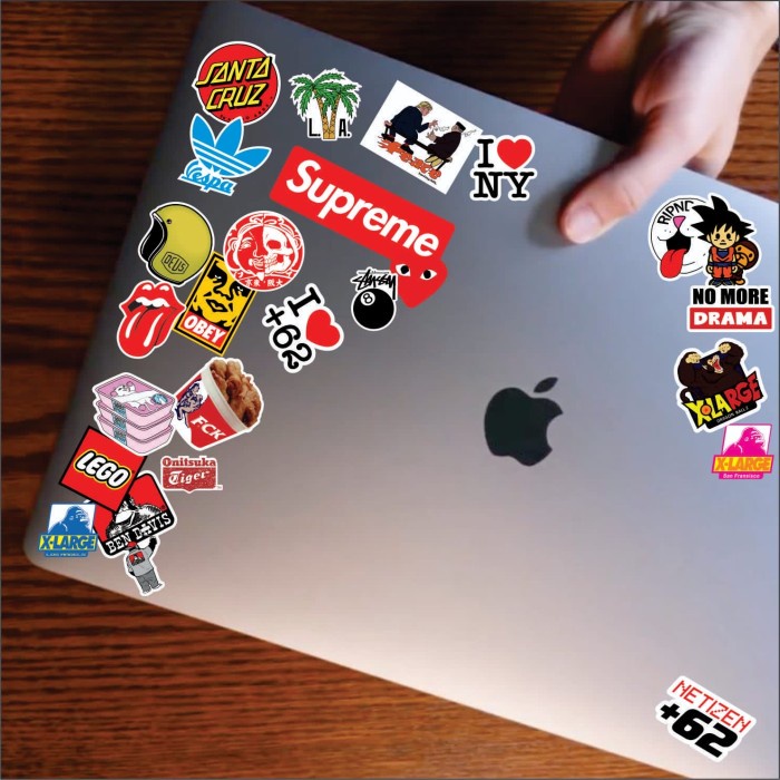 Jual sticker koper rimowa travel label BRANDED LOGO SUPREME CDG ...