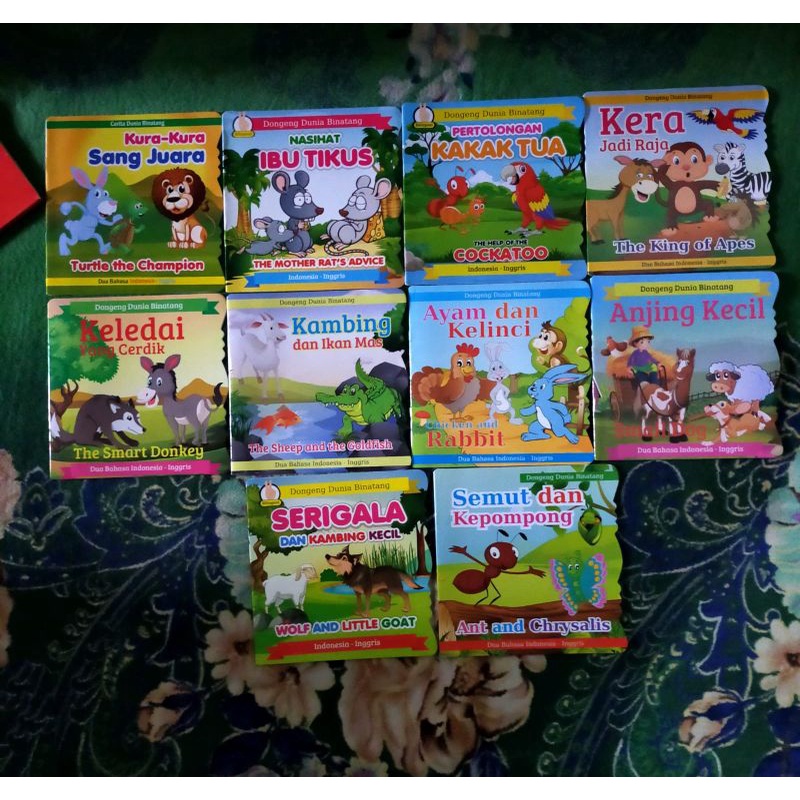 Jual CERITA ANAK DONGENG DUNIA BINATANG BILINGUAL FULL COLOUR KURA KURA ...
