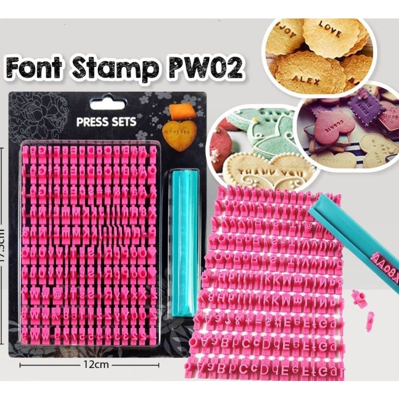 Jual Font number stamp press huruf besar kecil | Shopee Indonesia