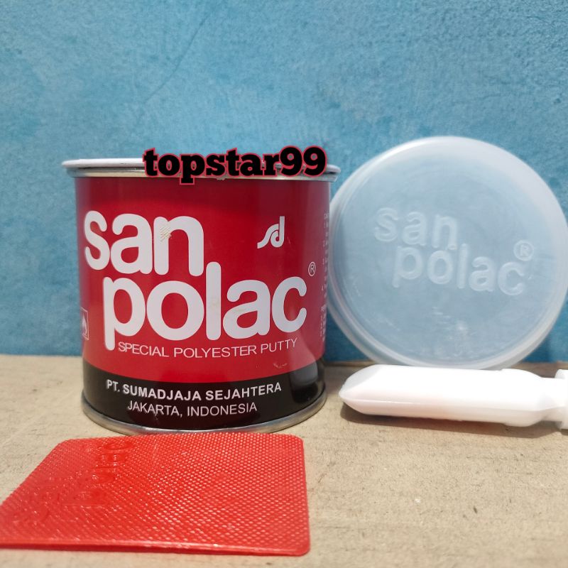 Jual Dempul Sanpolac 250 Gram Dempul Besi Dempul Mobil + Hardener ...