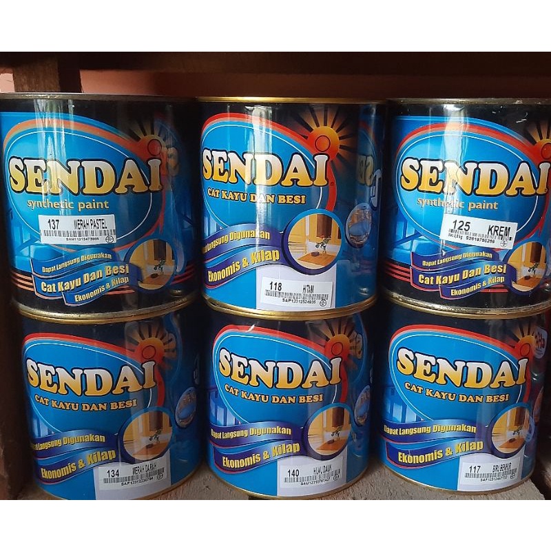 Jual Cat minyak SENDAI - cat kayu dan besi dapat langsung digunakan 1kg ...