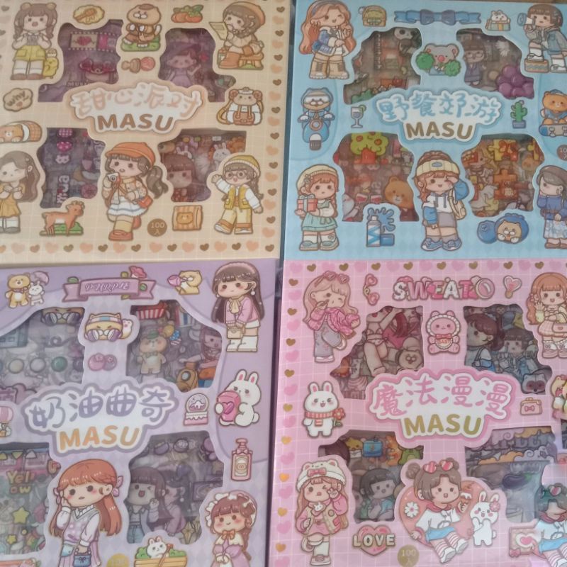 Jual Sticker Korea Masu Momo Anne isi 100 pcs per pack | Shopee Indonesia