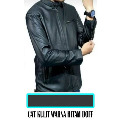 Jual CAT KULIT HITAM DOFF untuk jaket,sepatu,tas,dompet...DLL (200ml ...