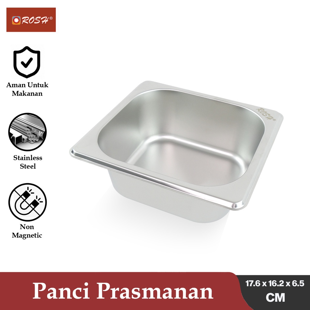 Jual Rosh Panci Prasmanan 17.6X16.2 Cm Stainless Gastronorm Food Pan ...