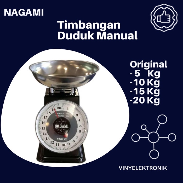 Jual Timbangan Duduk Jarum Nagami 5kg, 10kg, 15kg, 20kg Original Bergaransi | Shopee Indonesia