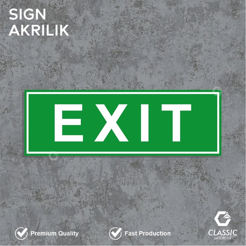Jual Safety Sign Board Akrilik "EXIT" | Shopee Indonesia