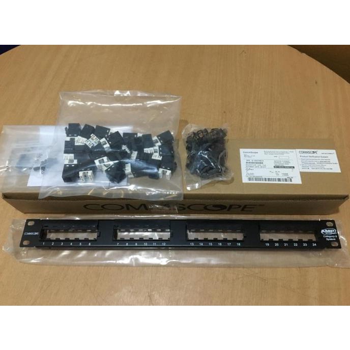 Jual Amp Patch Panel Cat6 24 Port Amp / Commscope 24Port Cat6 Loaded ...