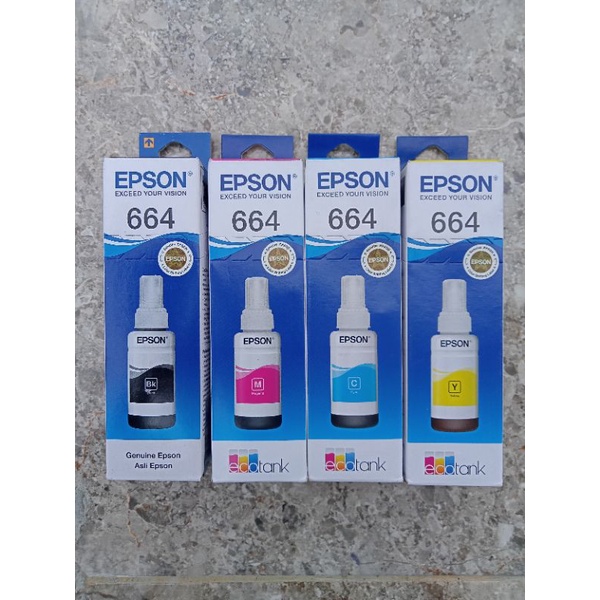 Jual Tinta Epson 664 (T664) Original asli original Tinta Original Epson ...
