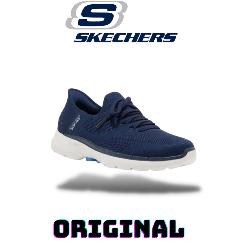 Jual Skechers Go Walk 6 Slip In Navy ( 124568/NVBL ) Original | Shopee ...