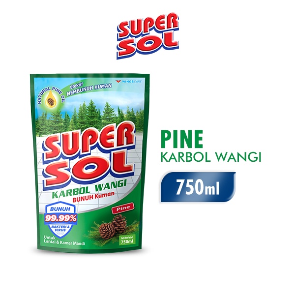 Jual Supersol Pembersih Lantai Karbol Cemara Pine Pouch 750 ml | Shopee ...