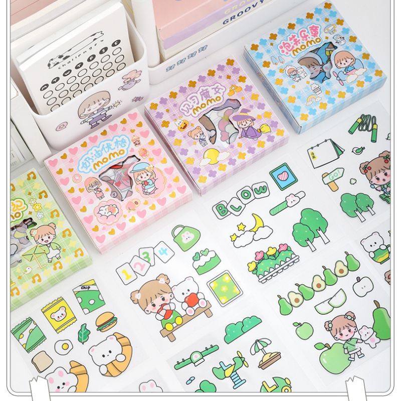 Jual Stiker Momo original 100 Lembar Stiker Lucu Korea Stiker Viral ...