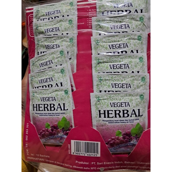Jual VEGETA HERBAL/ VEGETA SCRUBER 1 PACK ISI 12 PCS | Shopee Indonesia