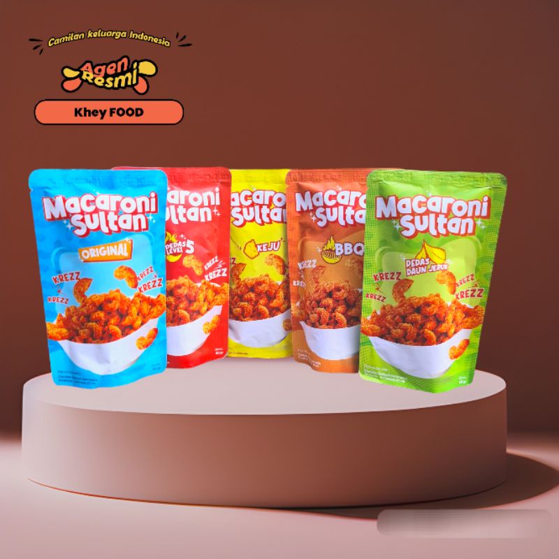 Jual Macaroni Sultan / Macaroni Banyak Rasa Kemasan 50gr Ecer dan ...