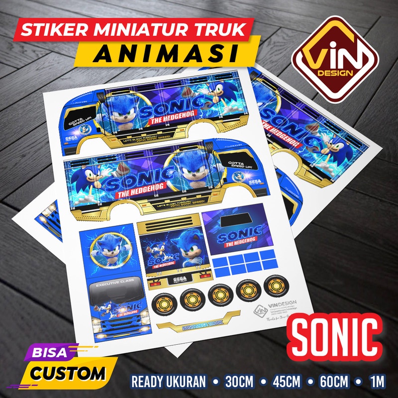 Jual STIKER MINIATUR TRUK / SONIC / KARTUN / POLA STICKER MINIATUR ...