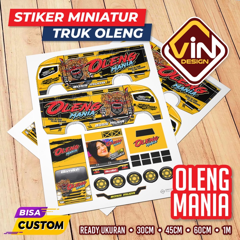 Jual STIKER MINIATUR TRUK / OLENG MANIA / POLA STICKER MINIATUR TRUCK ...
