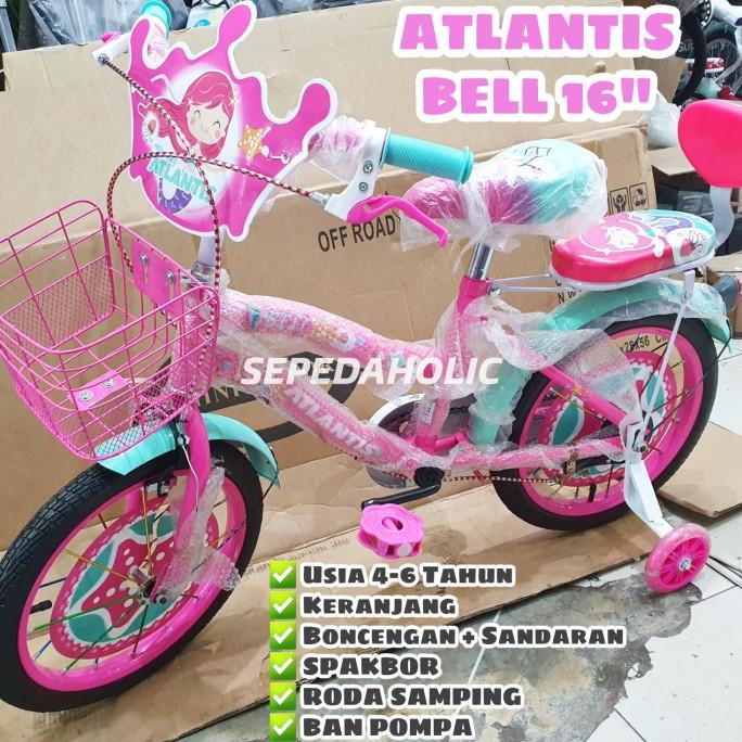 Jual Sepeda Anak Perempuan 16 Inch ATLANTIS BELL Mini Keranjang ...