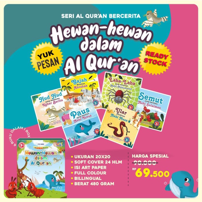 Jual Buku Cerita Anak Islam : Hewan-Hewan Dalam Al-Quran ( 6 Buku ) | Shopee Indonesia