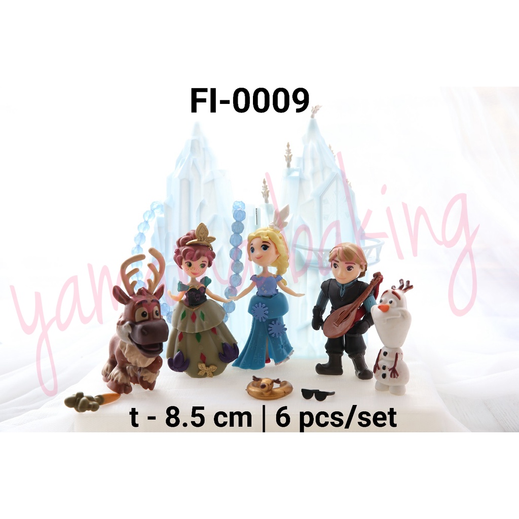 Jual FI-0009 Topper Figurine hiasan kue frozen elsa anna olaf istana es ...