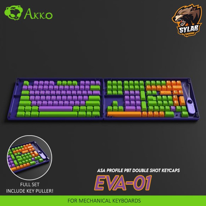 Jual AKKO EVA-01 THEMED KEYCAP SET ASA PROFILE | Shopee Indonesia