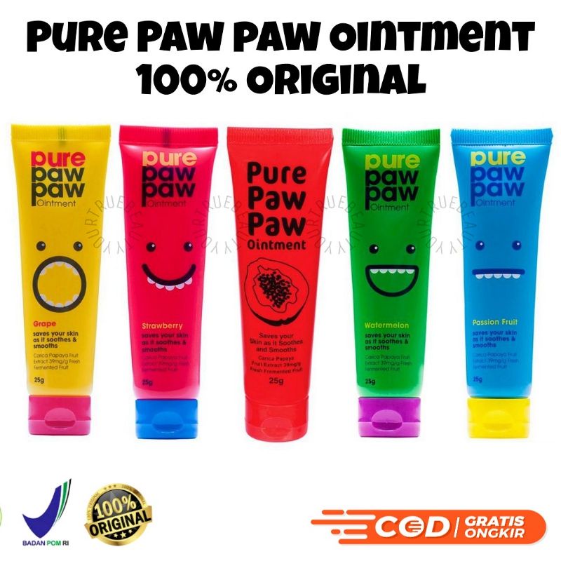 Jual NEW Pure Paw Paw Ointment Original Watermelon Grape Strawberry ...