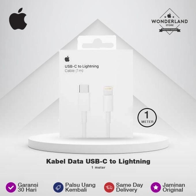 Jual Apple Kabel Data Fast Charging 20W USB-C to Lightning 100% ...