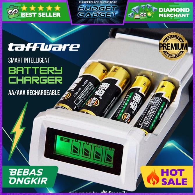 Jual Smart Charger Battery Fix Intelligent LCD 4 Slot AA AAA NiMh NiCd ...