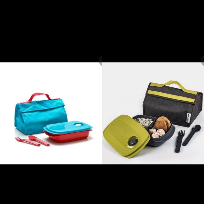 Jual TUPPERWARE BYO LUNCH BOX SET TEMPAT BEKAL MAKAN -BIRU PALING BARU ...