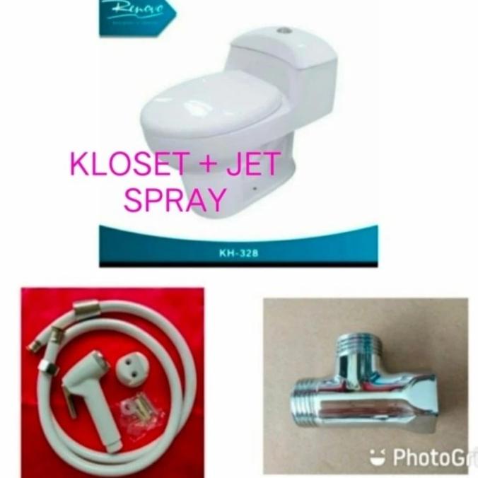 Jual Kloset Duduk Renovo Model Kodok Komplit Jet Spray | Shopee Indonesia
