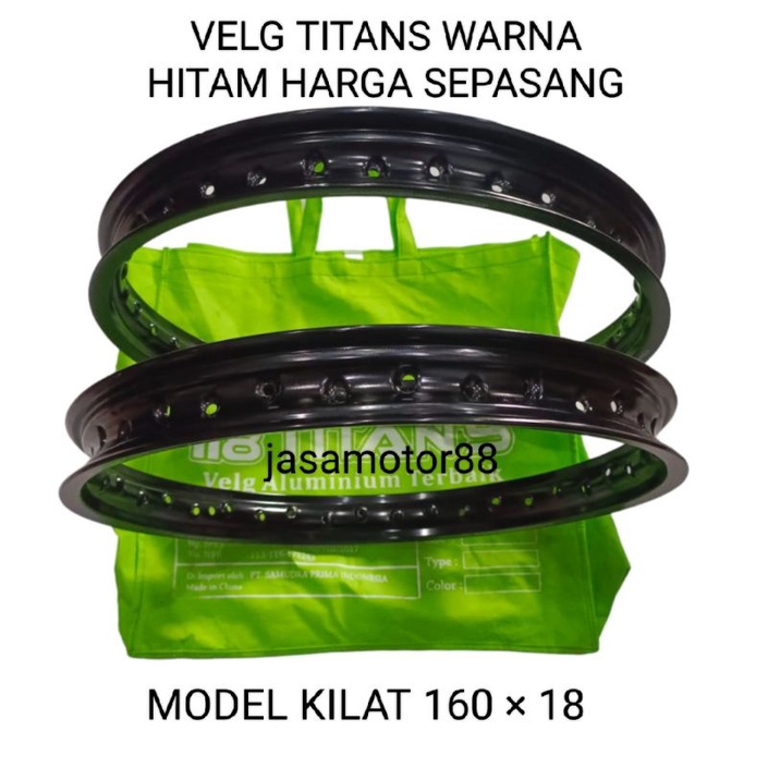 Jual VELG TITANS ALLOY RX KING UKURAN 160 × 18 WARNA HITAM MODEL KILAT ...