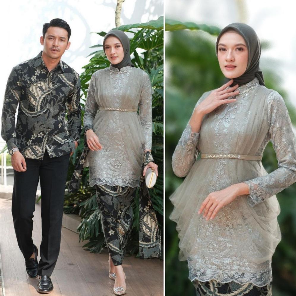 Jual NEW Arrival Sett Couple Kebaya Dress Batik Madina Outfit Wisuda ...