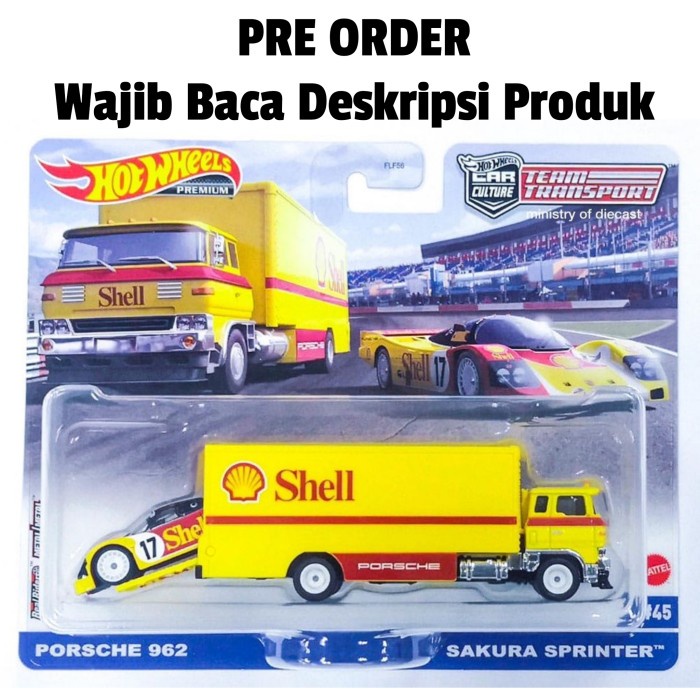 Jual Must Have!! Hotwheels Team Transport 2022 Porsche 962 Sakura ...