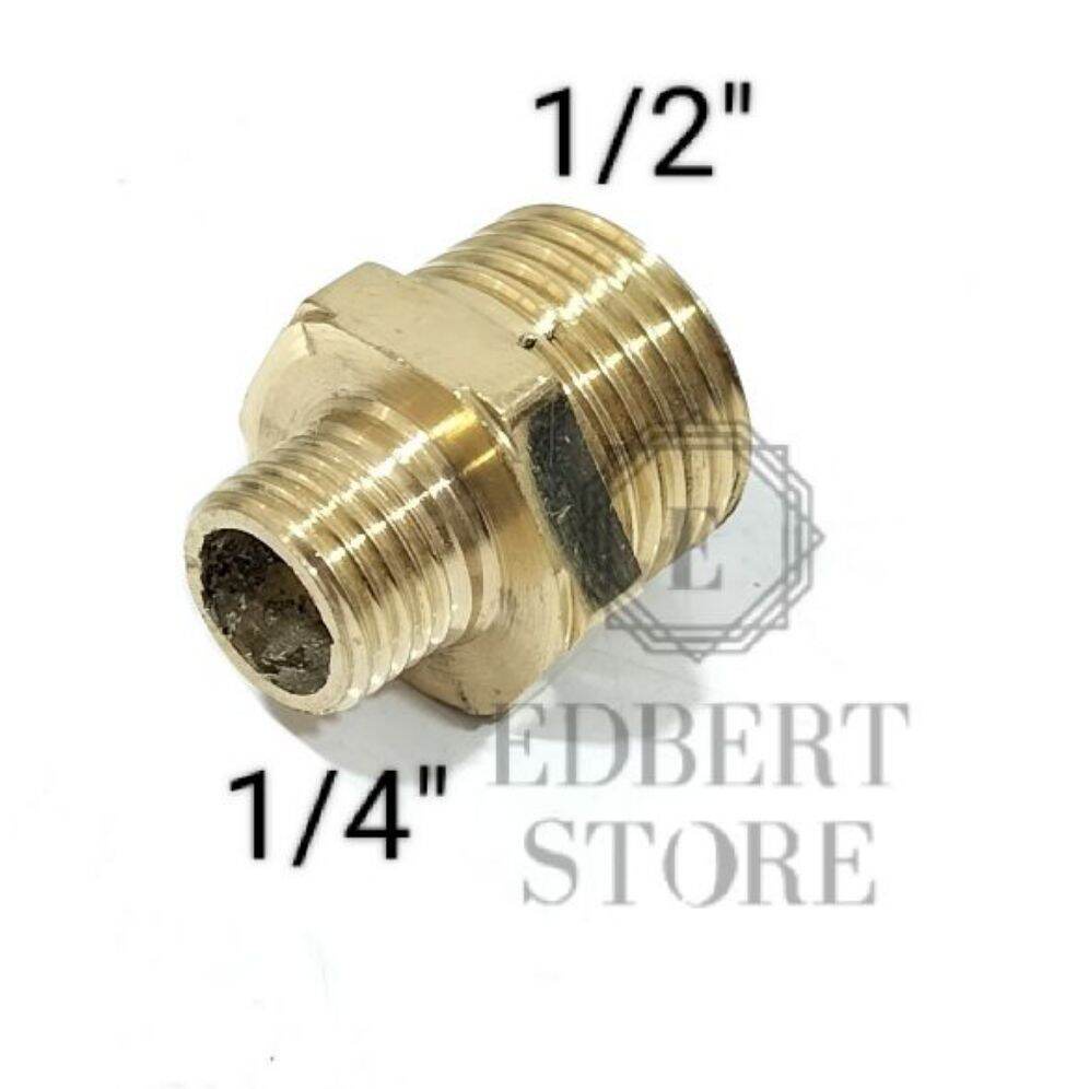 Jual Double nepel 1/2" x 1/4" KUNINGAN (G7235) | Shopee Indonesia