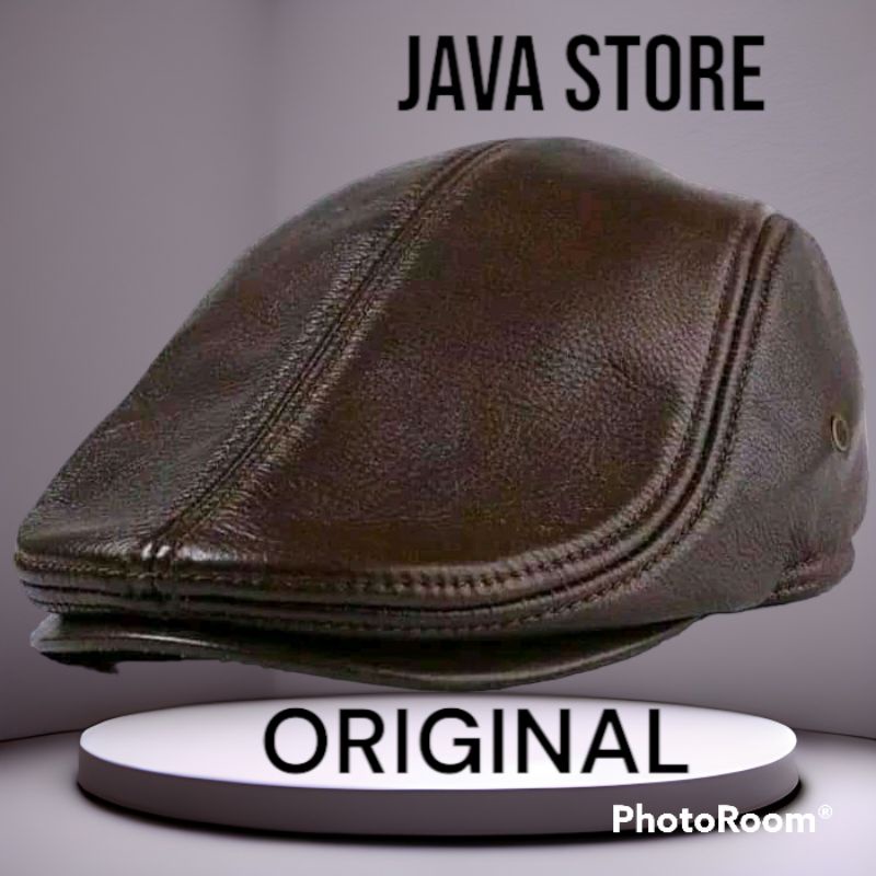 Jual TOPI KULIT PRIA/TOPI PRIA KLASIK/TOPI KULIT DOMBA ASLI/TOPI TRENDY ...