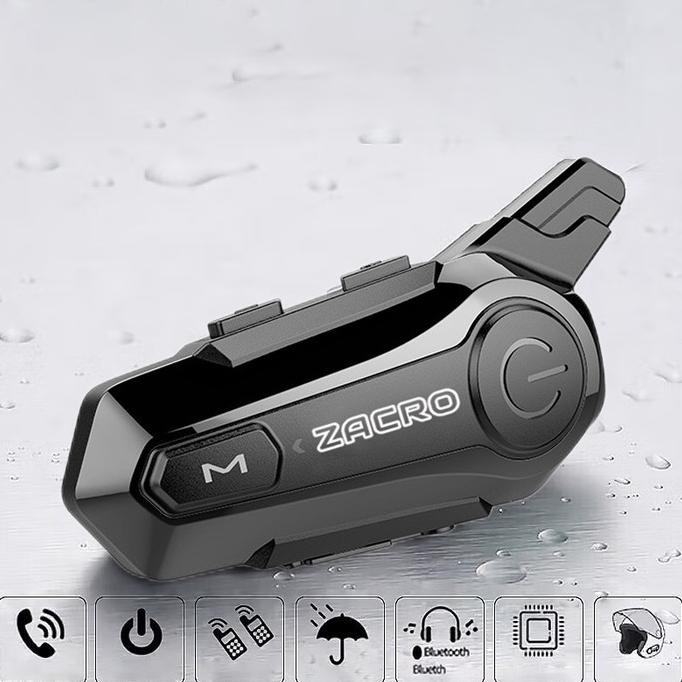 Jual ZACRO E1 Intercom helm Bluetooth 5.0 FM Radio intercom dua arah ...