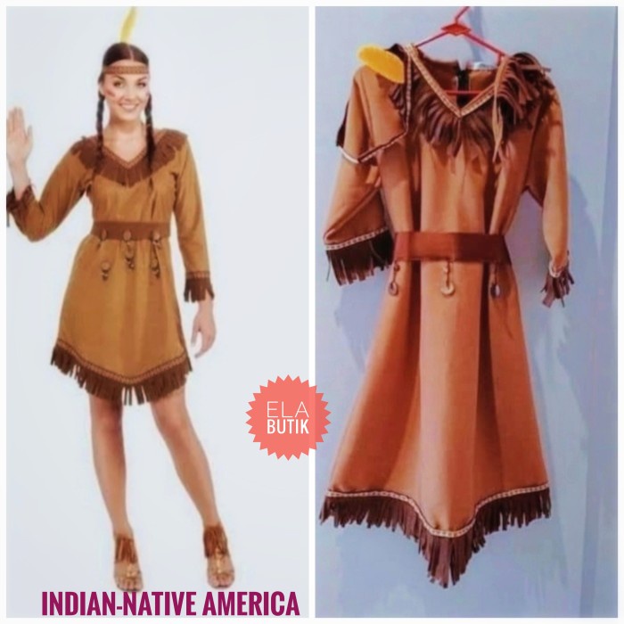Jual kostum indian-dewasa-native america-party costume-halloween ...