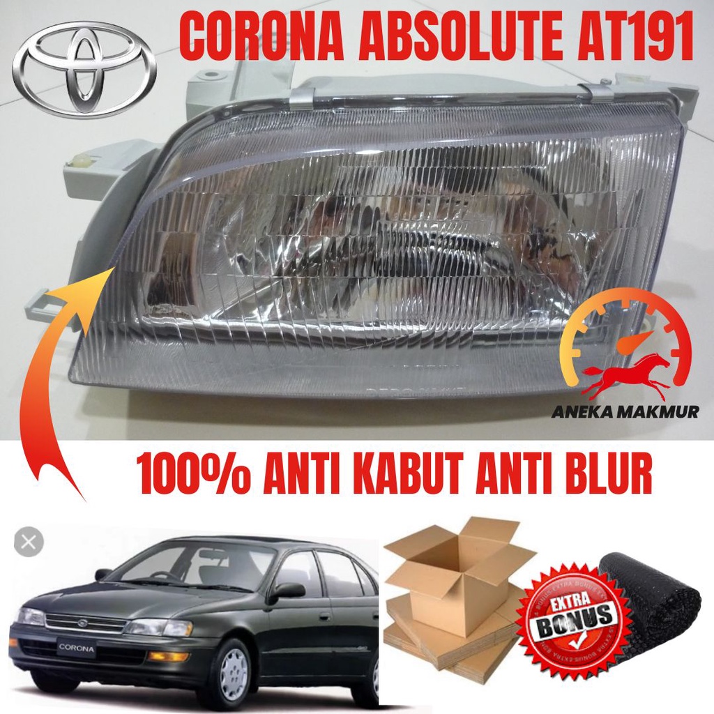 Jual HEAD LAMP ONLY TOYOTA CORONA ABSOLUTE AT191 1992 LAMPU DEPAN ...