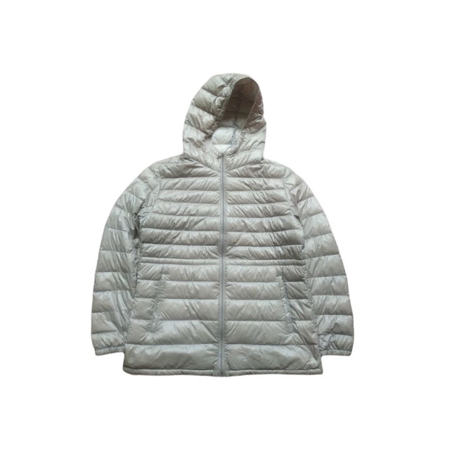 Jual ultralight down uniql0 parka packable silver semu putih | Shopee ...