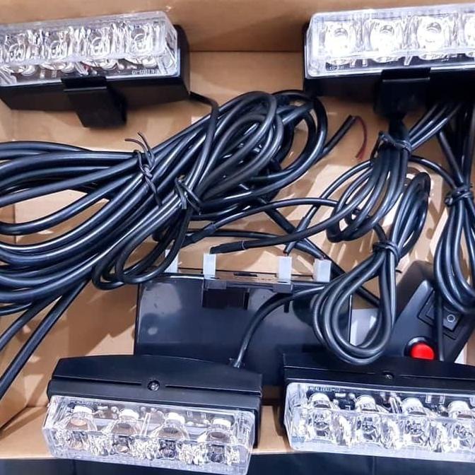 Jual Led lampu strobo grill federal 4x4 signal patwal 12V | Shopee ...
