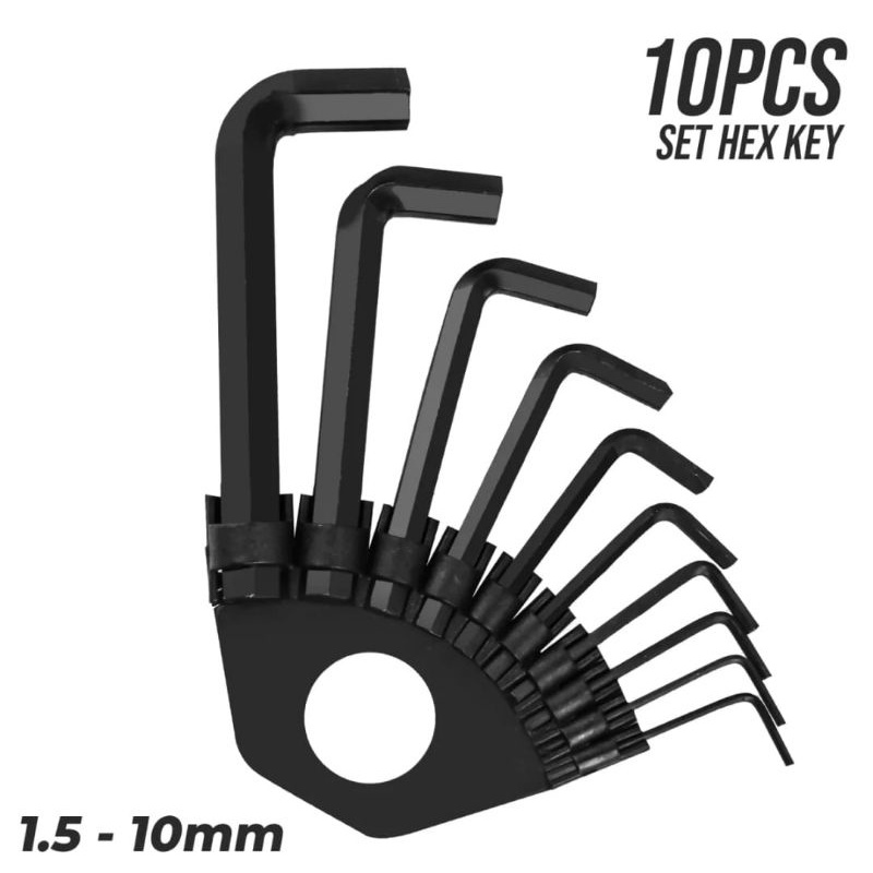 Jual Kunci L Set 10 Pcs Segi Enam - Key L Tools Ring 10 In 1 | Shopee ...