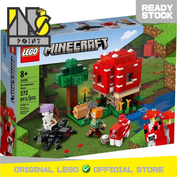 Jual LEGO 21179 - Minecraft - The Mushroom House | Shopee Indonesia