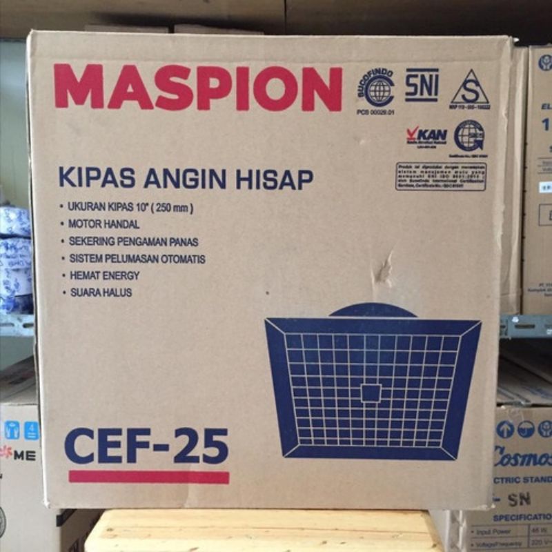 Jual Exhaust Fan Maspion 10 inch Plafon CEF-25 kipas hisap | Shopee ...
