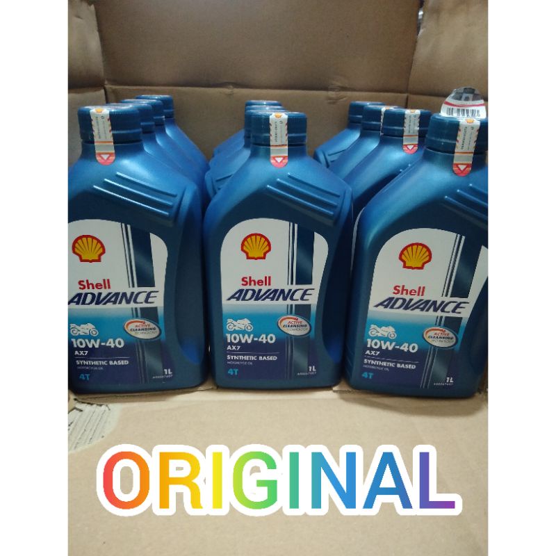 Jual ORIGINAL Oli Shell Advance 10W-40 AX7 Synthetic Based 1L (ORIGINAL ...