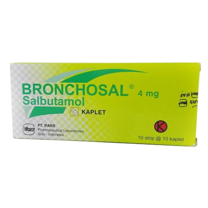 Jual BRONCHOSAL 4 MG 1 STRIP 10 TABLET / SALBUTAMOL / ASMA /NAFAS ...