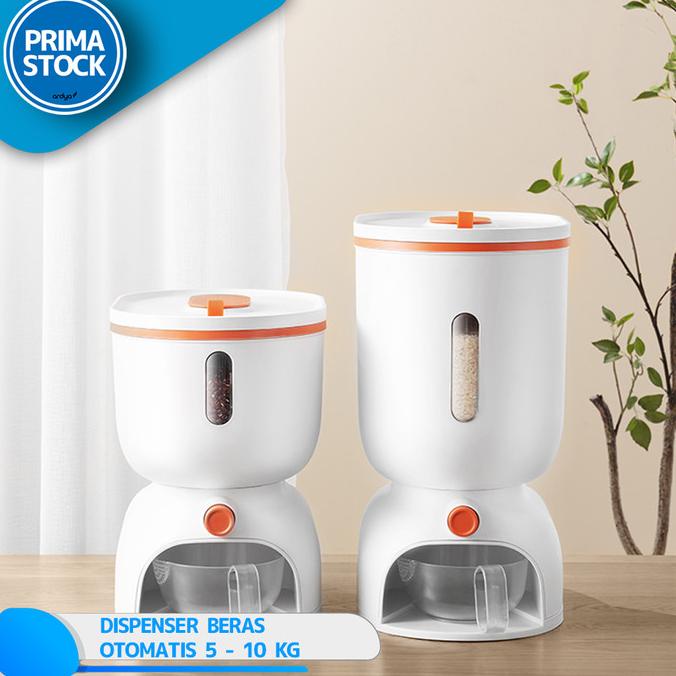 Jual DISPENSER TEMPAT BERAS MAKANAN OTOMATIS TOMBOL RICE BOX 5 - 10 KG ...